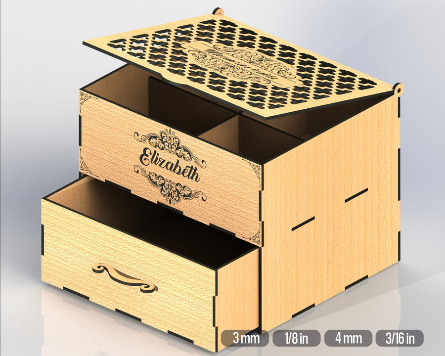 Stackable Crates 5 Different Boxes Bundle SVG Digital Download – Laser ...