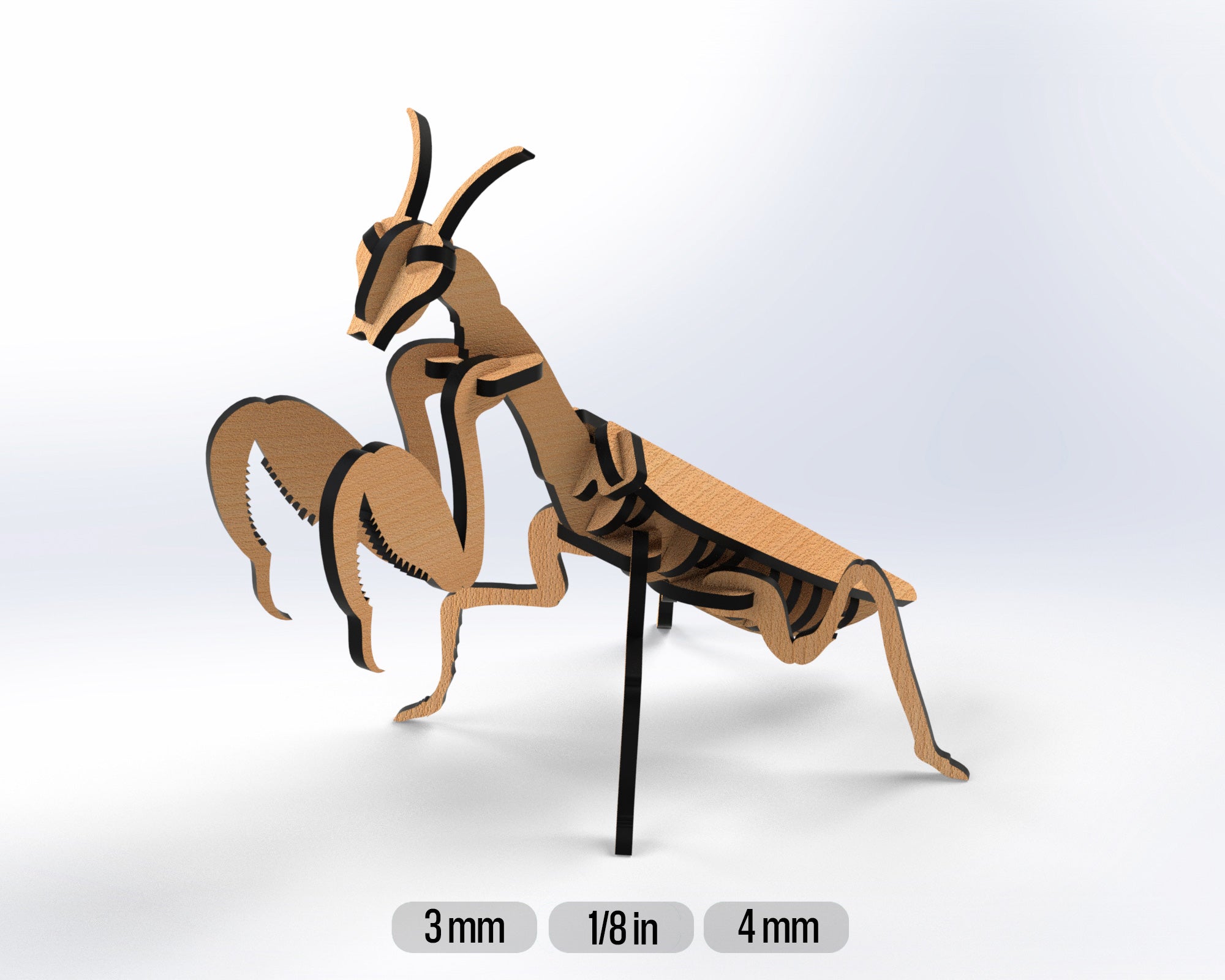 SVG Laser Cut Praying Mantis DIY Digital Download – Laser Cut File Archive