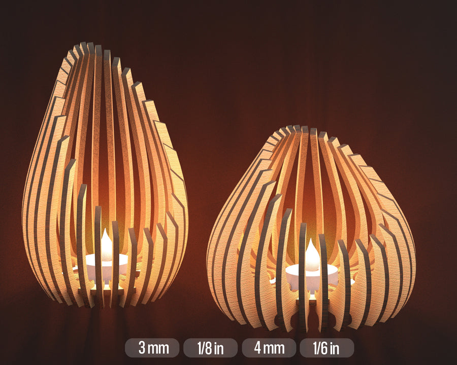 Circular Tea Light Holder Set SVG Candle Holder Digital Download Bundl ...