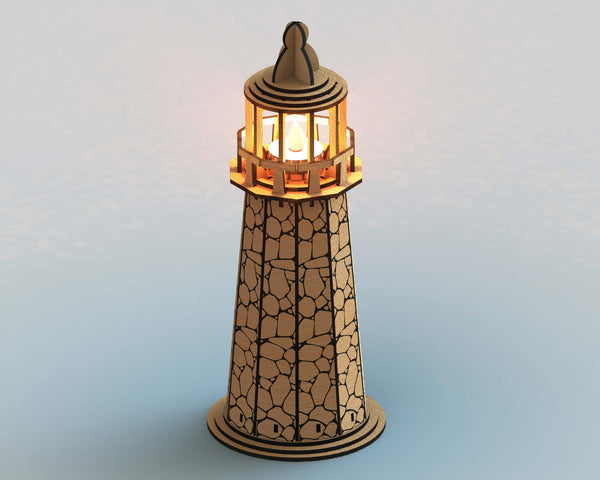 LightHouse Candle Holder – Laser Cut File Archive