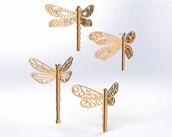 Hanging Dragonflies Bundle Set 3D Model Dragonfly SVG Digital Download ...
