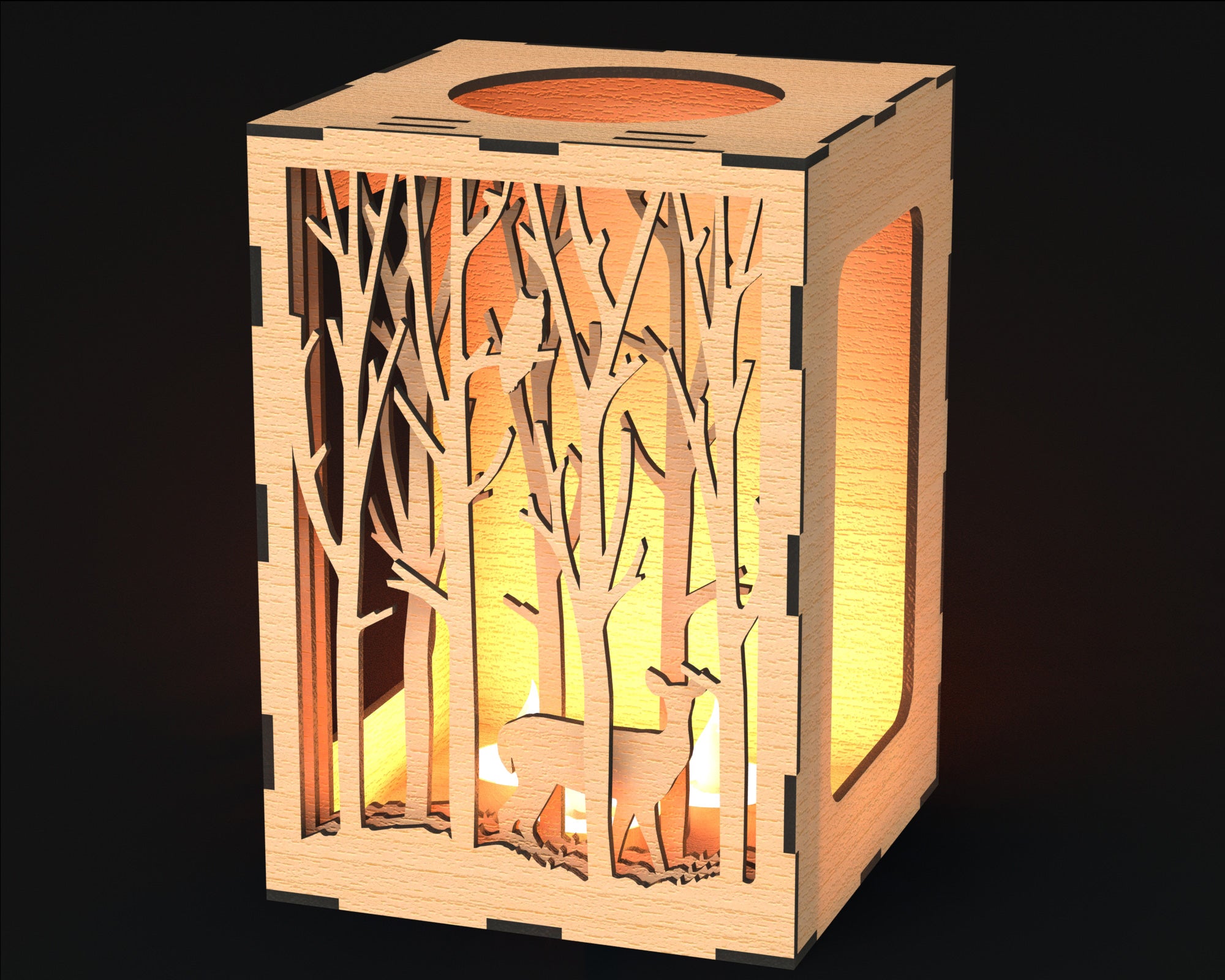 SVG Shadow Box Tea light Candle Holder Tealight Holder Digital Downloa ...