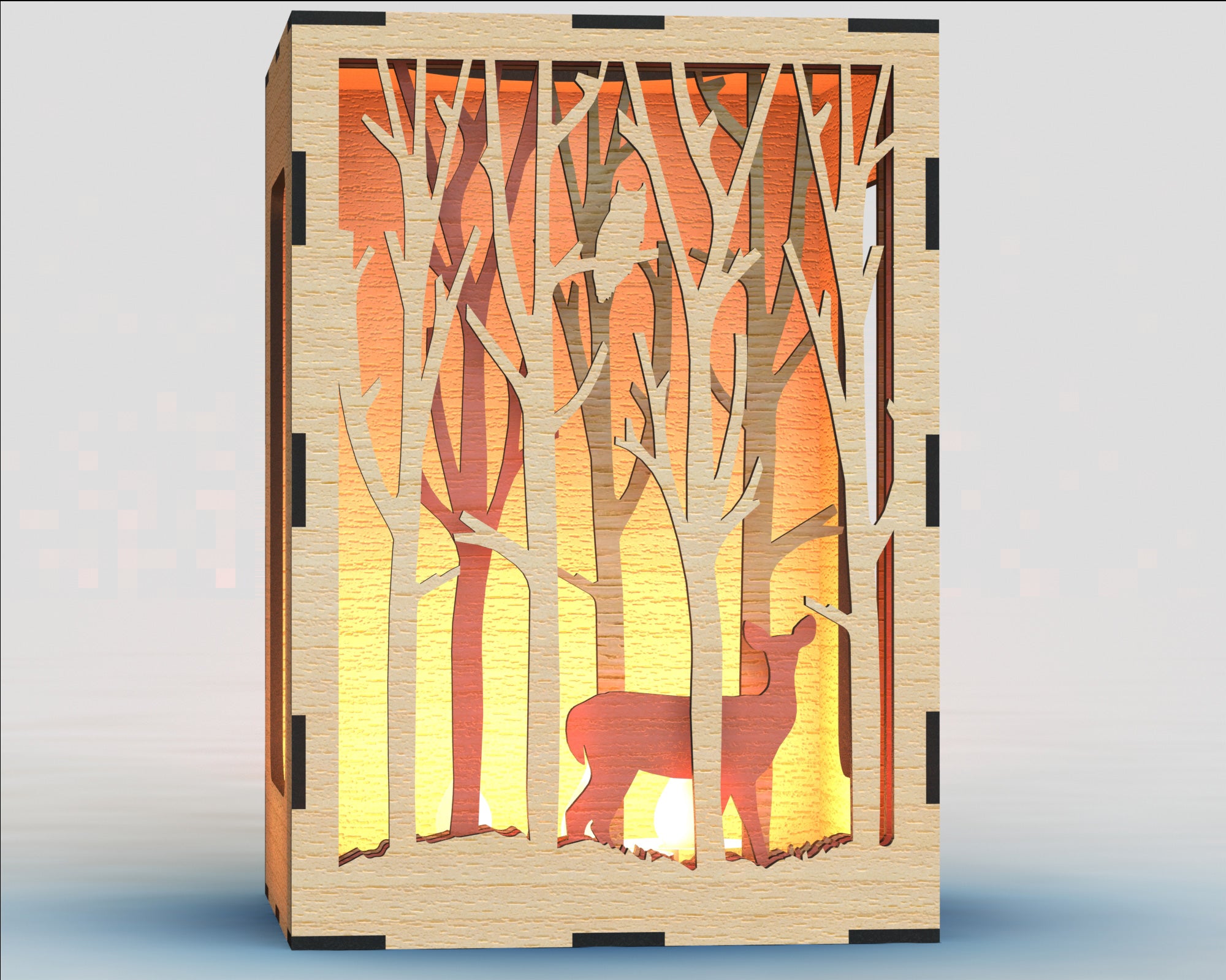 SVG Shadow Box Tea light Candle Holder Tealight Holder Digital Downloa ...