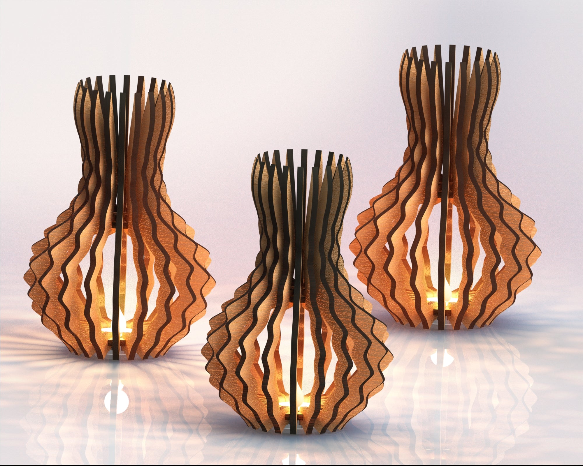 Complex Shaped Tealight Holder for Laser Cutters SVG Digital Download ...